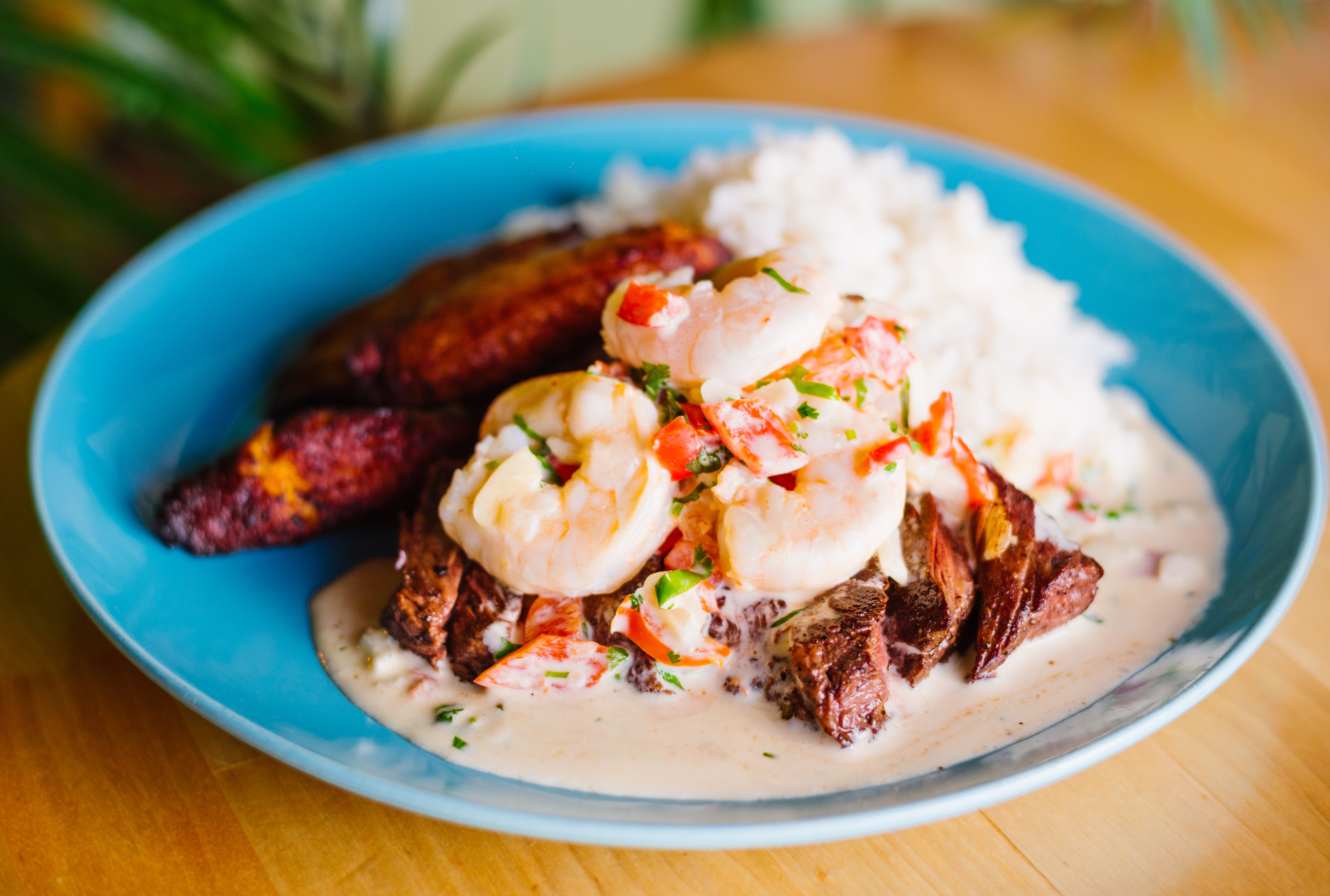 Steak & Shrimp al Ajillo | Guavas Cuban Cafe